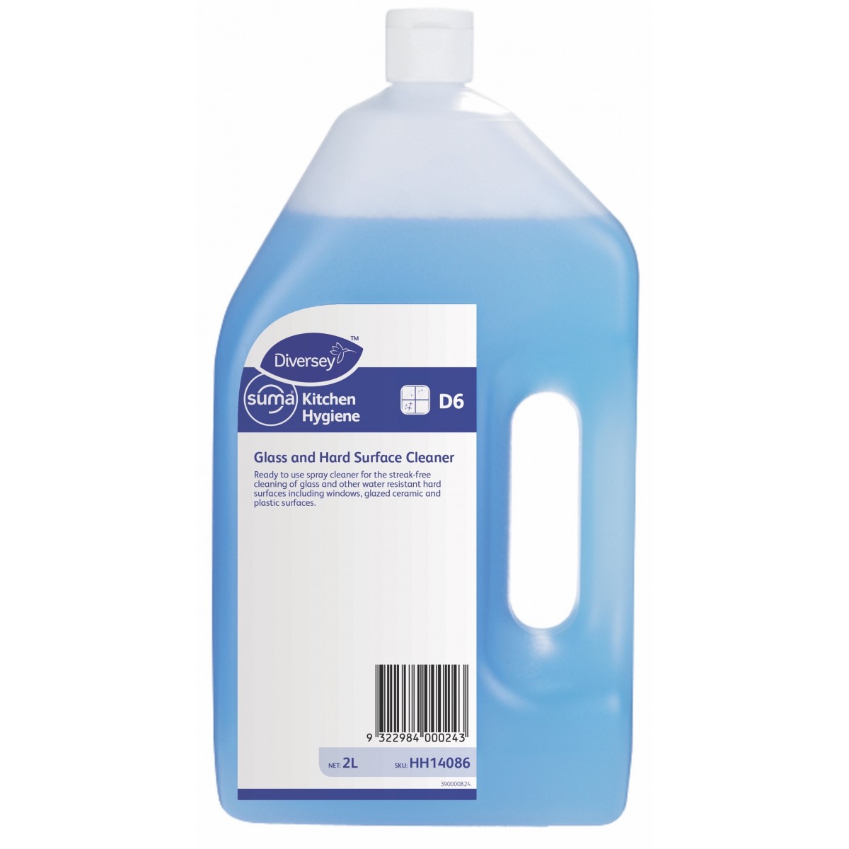 Suma Kitchen Hygiene D6 6x2L - Glass Cleaner - Products